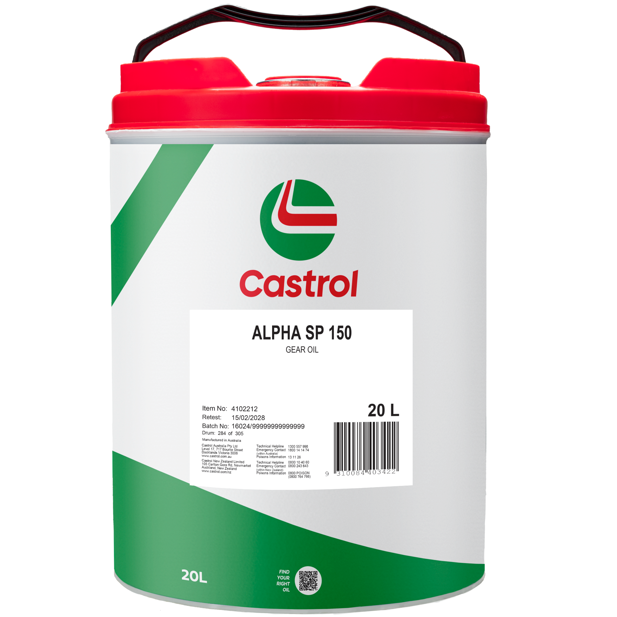 Castrol ALPHA SP150 20 L – RD Petroleum