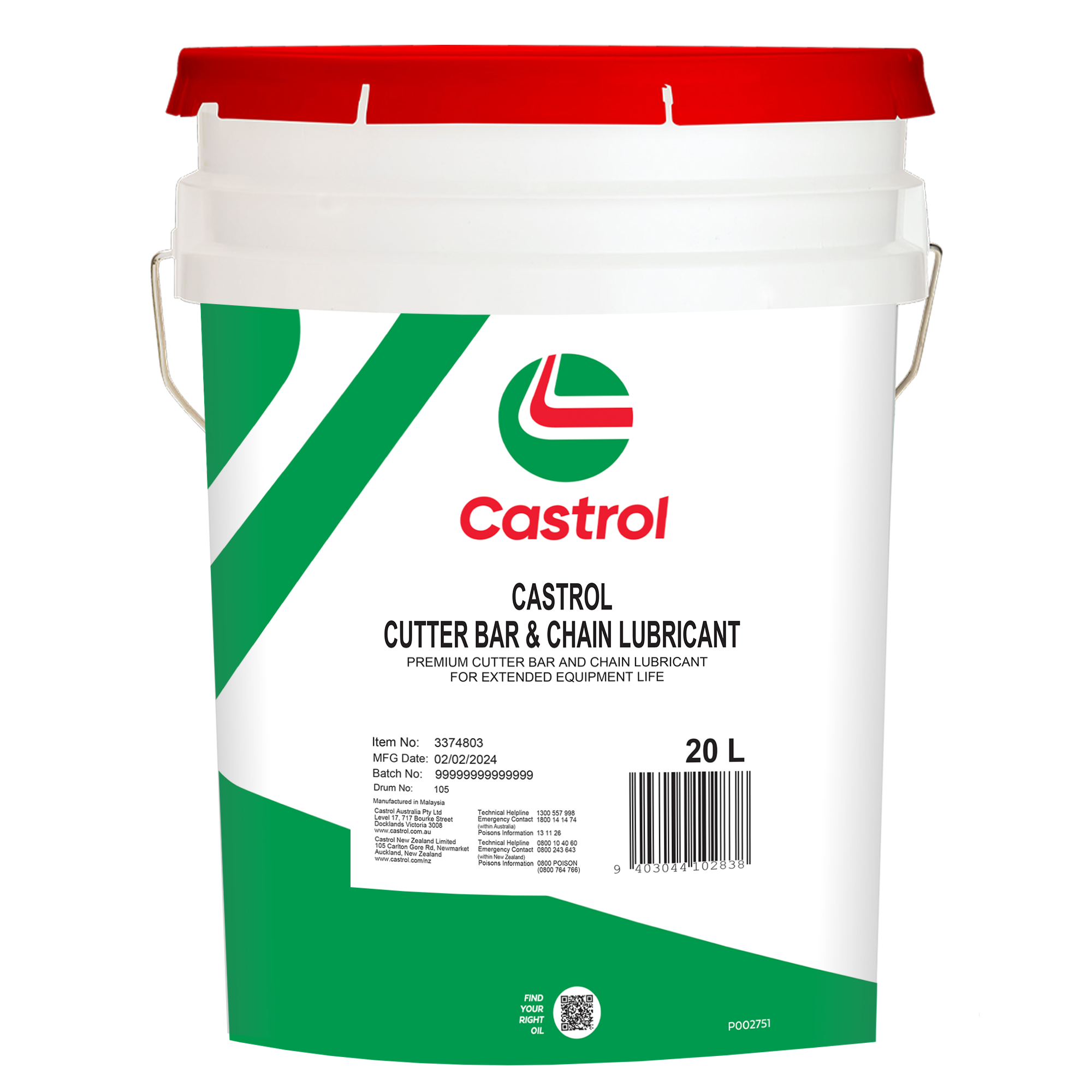 Castrol CUTTER BAR & CHAINLUBE 20L – RD Petroleum