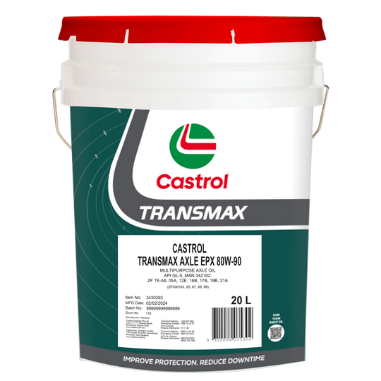Castrol TRANSMAX AXLE EPX 80-90 20L – RD Petroleum