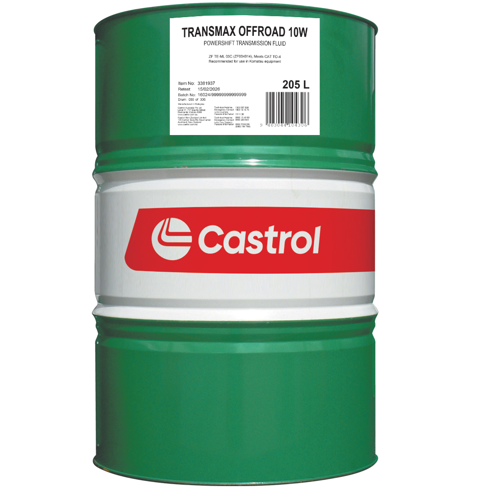 Castrol TRANSMAX OFFROAD 10W 205L – RD Petroleum