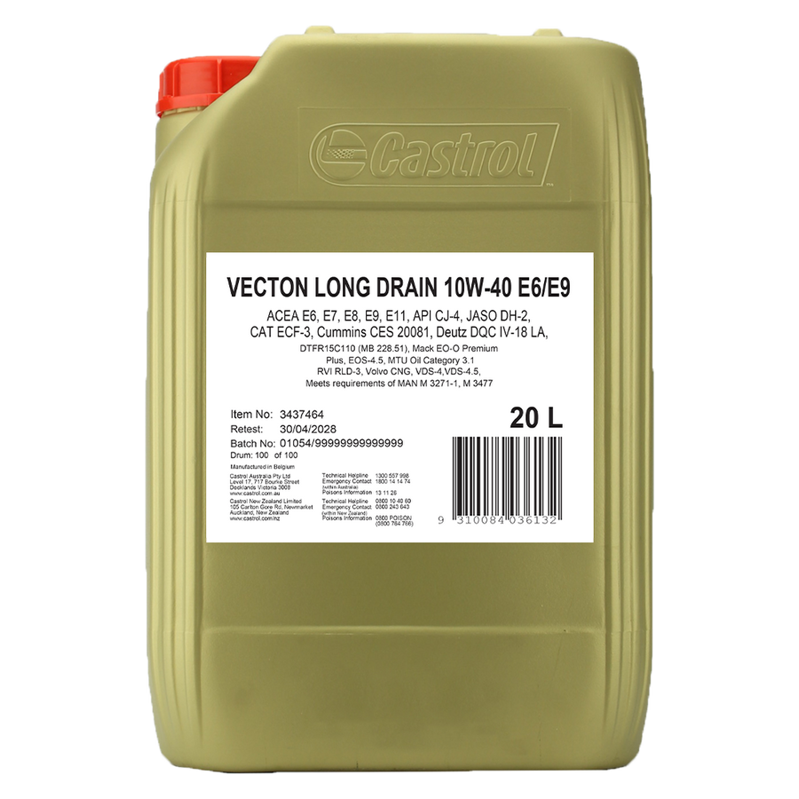 VECTON LD 10W40 E6/E9 20L NZ – RD Petroleum